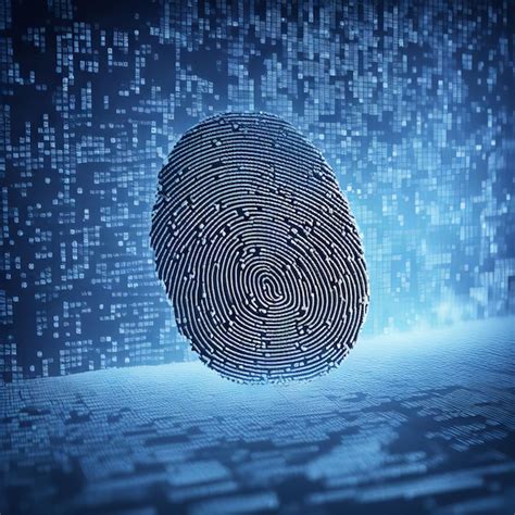 Premium Photo Fingerprint Code On The Background 3d Rendering