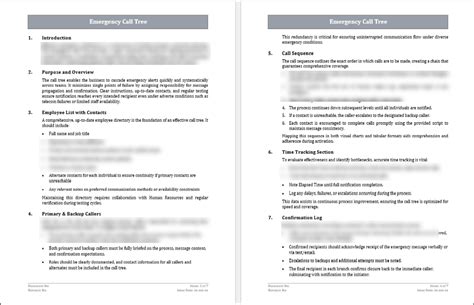 Emergency Call Tree Template Itsm Docs Itsm Documents And Templates