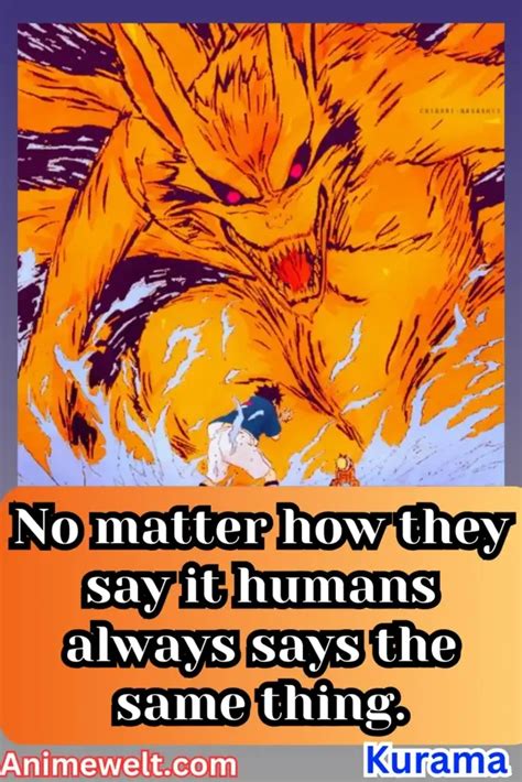 Kurama Nine Tail Fox Quotes From Naruto Shippuden Animewelt