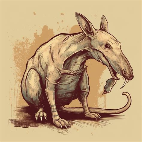 Premium Ai Image An Illustration Of A Rat With A Fish In Its Mouth