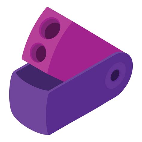 Purple Sharpener Icon Isometric Style 14224393 Vector Art At Vecteezy