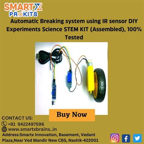 Automatic Breaking System Using Ir Sensor Diy Stem Kit