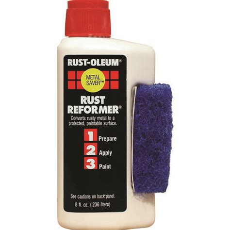 Rust Oleum 7830 730 STOPS RUST Rust Reformer Liquid Solvent Like Clear 8 Oz