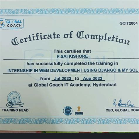 Sai Kishore Pulletikurthi On Linkedin Just Completed This New Course In The Internship And