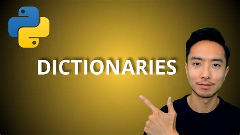 Python Dictionaries Youtube