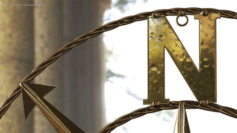 Classical Compass Rose Gold 3d Model 16 3ds Blend C4d Fbx Max Ma Lxo Obj Free3d