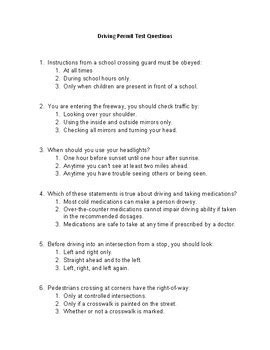 Free Dmv Permit Practice Test Perfect For Teens And New Drivers Tpt
