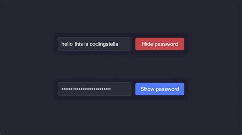 How To Create Hideshow Password Using Javascript Coding Stella