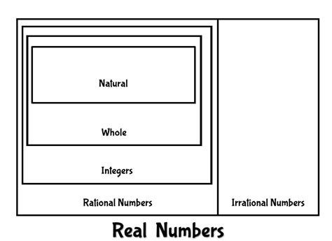 Real Numbers Graphic Organizer Tj Homeschooling