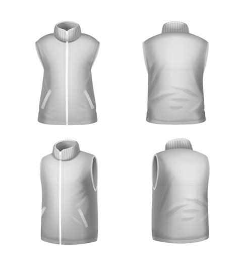 Free Vector Sleeveless Jacket Set