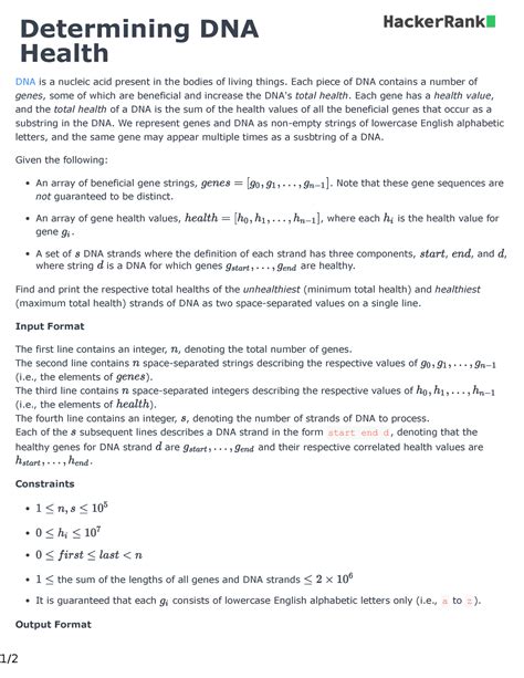 Determining Dna Health English 1 Determining Dna Health Dna Is A