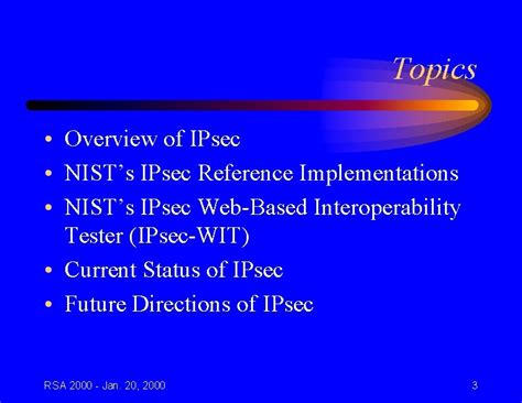 Implementing And Testing Ipsec Nists Contributions And Future