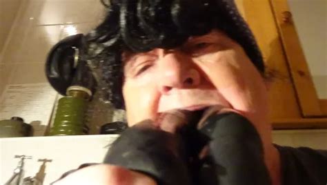 Bizzarre Latexbessy Big Dildo Riding Wank On Boots Swallow Shemale