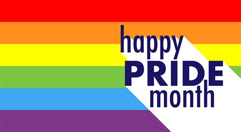 해피 프라이드의 달 무지개 프라이드 깃발 배경에 텍스트 Lgbtq 무지개 텍스트 배너 Lgbtq 권리와 양성 평등 개념 0명에 대한 스톡 벡터 아트 및 기타 이미지 Istock