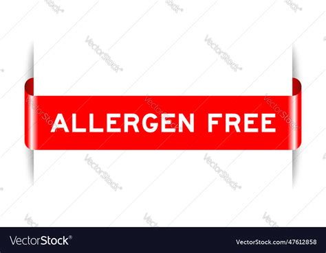 Red Color Inserted Label Banner With Word Vector Image