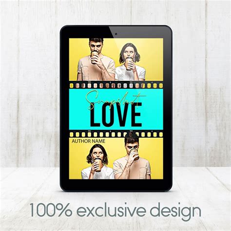 Premade Romance Book Cover Cute Romcom Ebook Design Illustrated Chick Lit Romantic Comedy Blind