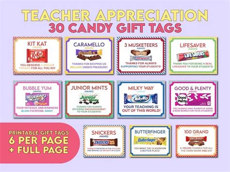 Candy Tags For Teacher Appreciation At Alana Saltau Blog