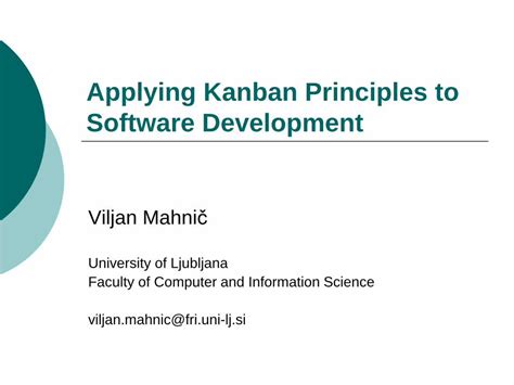 PDF Applying Kanban Principles To Software Development Kanban Overview The Work Must Be