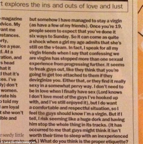 Lena Dunham Posts Letter She Wrote To Sex Advice Column Aged Asking For Etiquette Advice