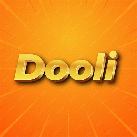 Premium Photo Dooli Text Effect Gold  Attractive Background Card