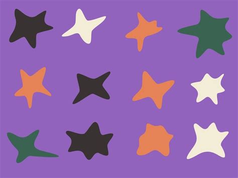 psd retro colorful abstract shapes blob fluid hand drawn organic shapes seamless premium ai