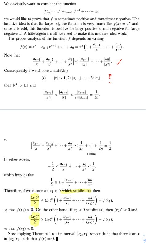 Calculus Prove If N Is Odd Then Any Equation X N A N X N A Has A