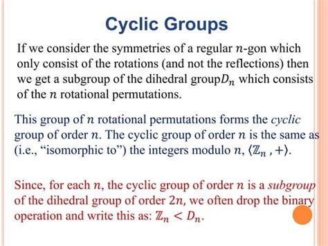 Abstract Algebra Cyclic Grouppptx