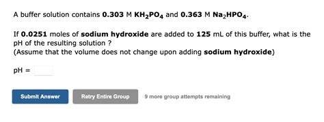 Solved A Buffer Solution Contains MKH PO And Chegg