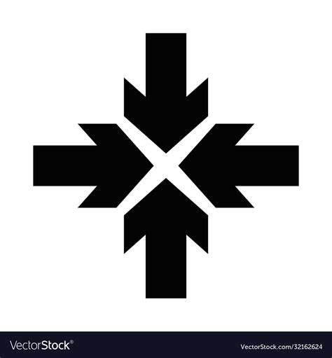 Four Arrows Pointing In One Direction Silhouette Vector Image