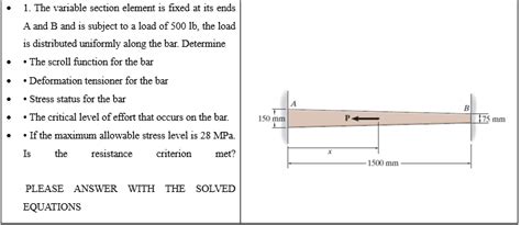 Solved The Variable Section Element Is Fixed At Its Endsa