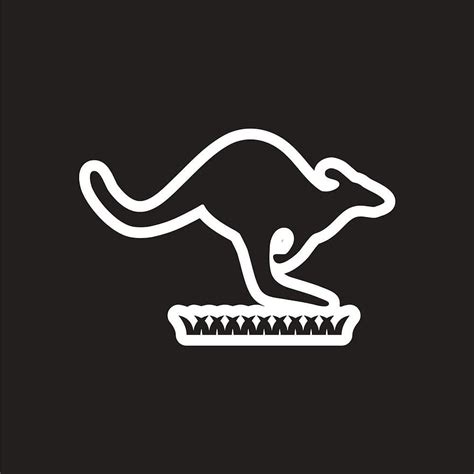 세련 된 흑백 아이콘 호주 캥거루 벡터 Ai Eps Uidownload