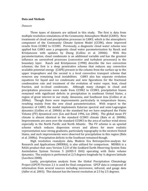 Data And Methods Section