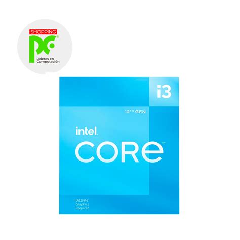 Procesador Intel Core I3 12100 Shopping Pc