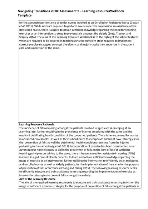 Exercise Interventions For Falls Prevention In Aged Care Desklib