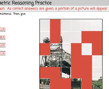Geometric Reasoning Practice With Picture Reveal By The Spreadsheet Educator