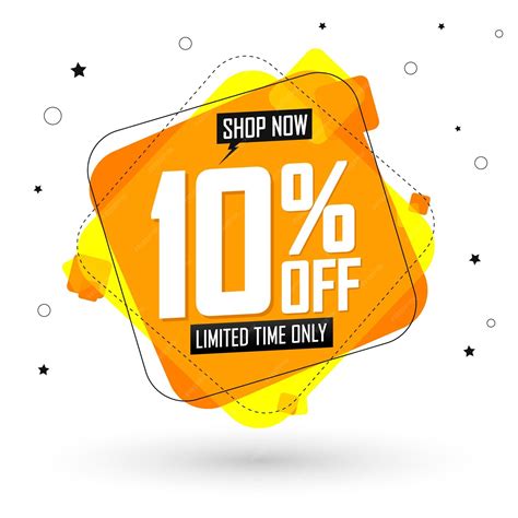 Premium Vector Sale 10 Off Poster Design Template Discount Banner