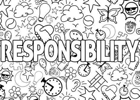 Responsibility 1 Coloring Page
