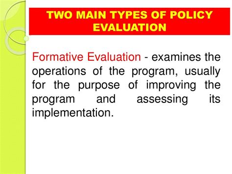 Policy Review Evaluation