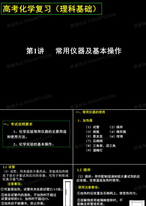 常用仪器及基本操作ppt模板下载 编号lzgyznjo 熊猫办公