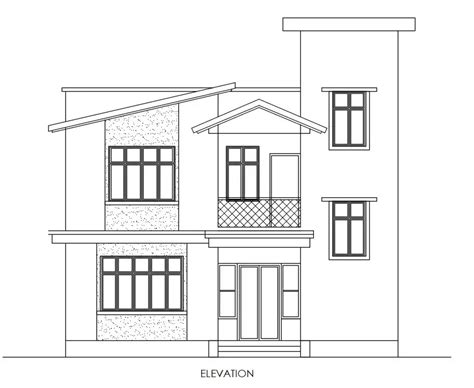 2d Autocad Dwg Drawing File Has The Details Of Front Elevation Of House Plan Download The 2d