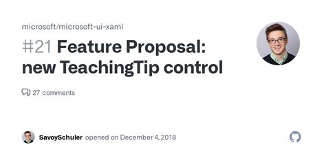 Feature Proposal New Teachingtip Control · Issue 21 · Microsoftmicrosoft Ui Xaml · Github