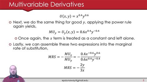 1 4 Multivariable Derivatives Youtube