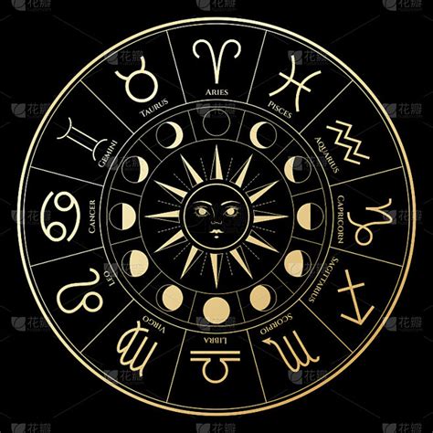 黄道十二宫是黑色和金色的