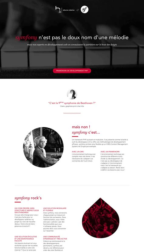 Symfony Framework One Page Website Award