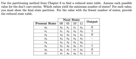 Solved Use The Partitioning Method From Chapter 6 To Find A