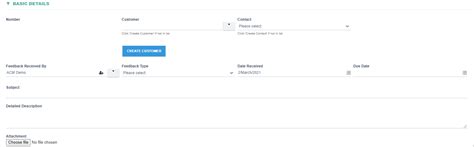 Customer Feedback Module