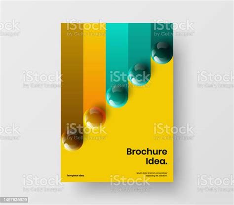 독특한 프리젠 테이션 디자인 벡터 개념입니다 원본 3d 구체 카탈로그 표지 서식 파일입니다 A4 용지에 대한 스톡 벡터 아트 및 기타 이미지 Istock