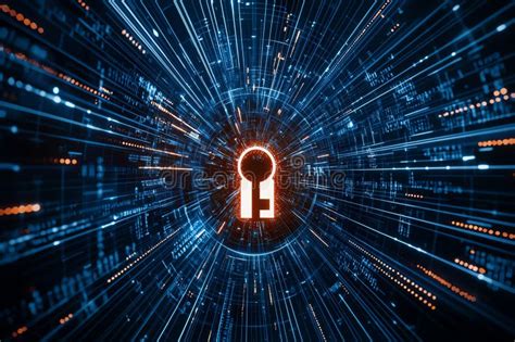 A Digital Keyhole Surrounded By Vibrant Data Streams Symbolizing