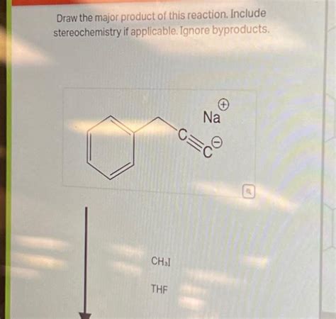 Solved Draw The Major Product Of This Reaction Include