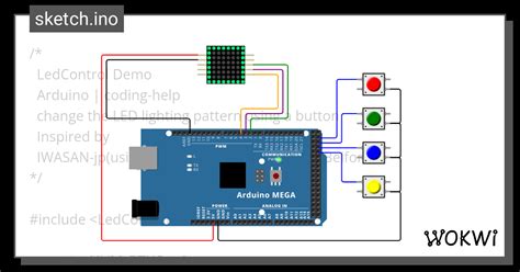 Ledcontrolmatrixfaces Wokwi Esp32 Stm32 Arduino Simulator